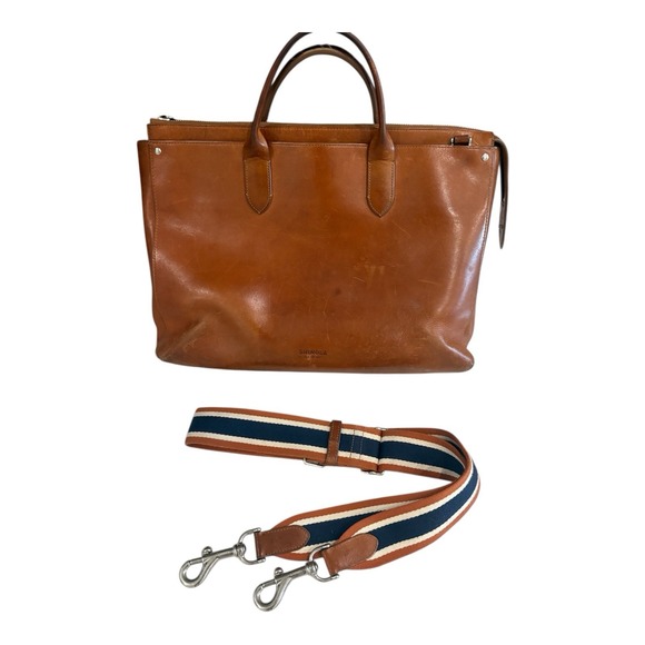 Shinola | Bags | Shinola Detroit Slim Brown Leather Traveler Bag Zip Up ...